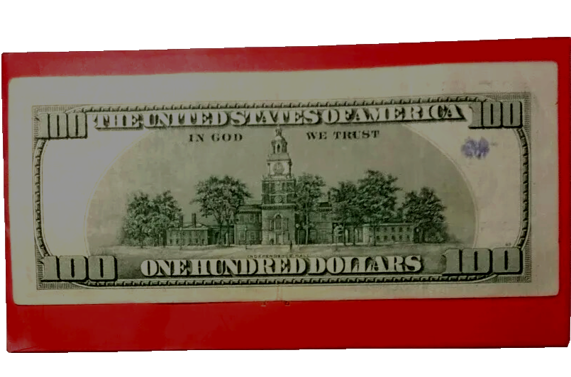 1996 $100 US Dollar Birthday July 27,1969 Misaligned Error (AL 19698277 ...