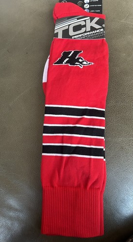 TCK Unisex Performance Baseball Football Striped Socks Red, White ...