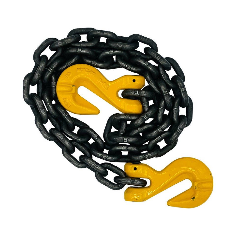 7mm x 1.5T / 6T Gr 80 Towing Recovery Chain + Grab Hooks 4 x 4 off road ...