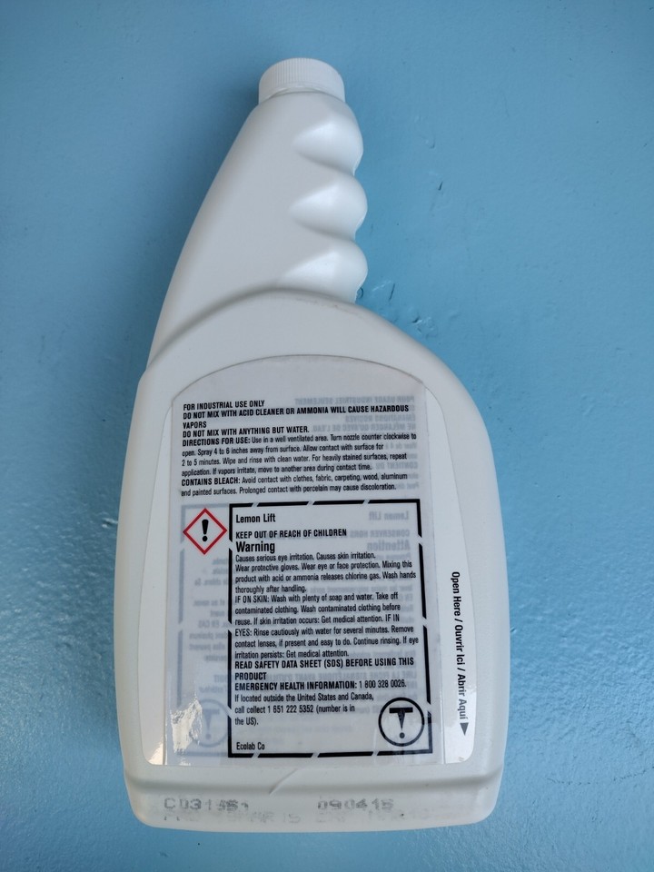 Ecolab Lemon Lift Heavy Duty Kitchen Bathroom Cleaner 20 Oz ~11490 | eBay