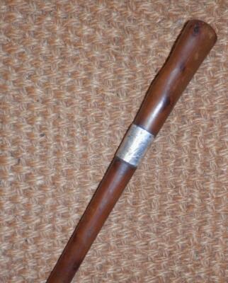 WW1 Walking Stick/Cane-Silver Collar-Lt Col Stanhope Holmes 2/ Battn ...