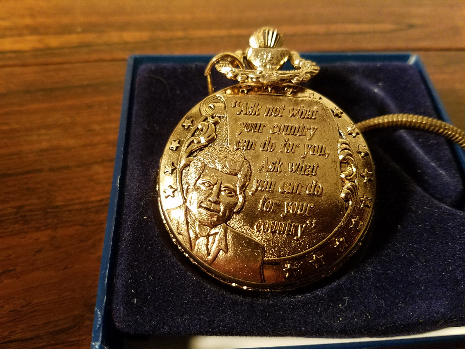 John F. Kennedy 25th Anniversary Elegance Antimagnetic Pocket Watch ...