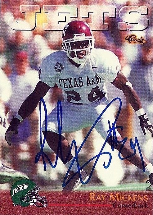 Ray Mickens Signed Auto 1996 Classic Texas A&M Rookie RC Card - COA ...