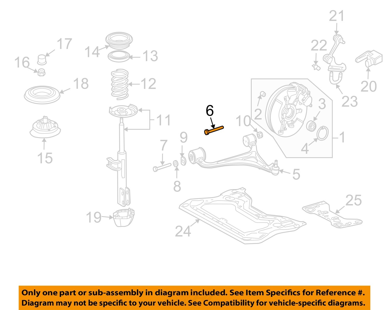 MERCEDES OEM 03-09 E320 Front Suspension-Shock Bolt 910105014016 | eBay