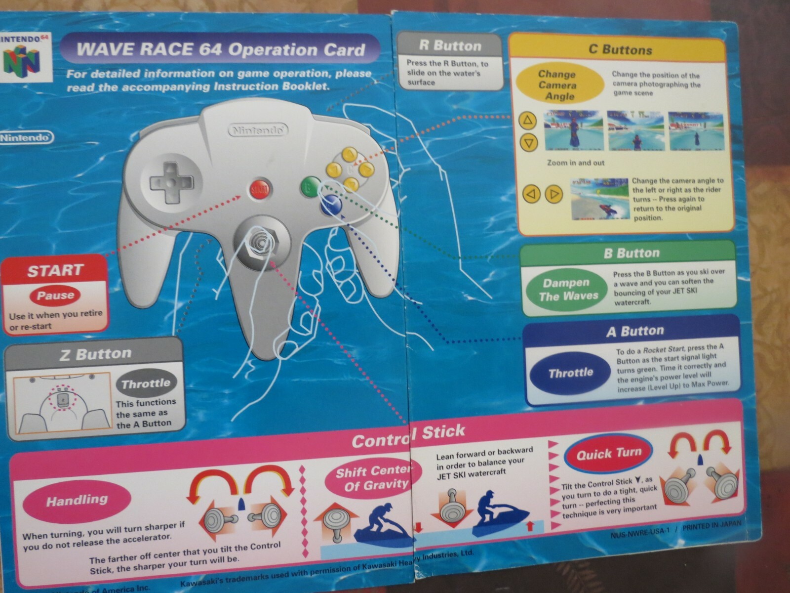 Wave Race N64 Game Cartridge Ships in a dust free Poly Sleeve w ...