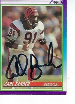 CARL ZANDER SIGNED 1990 SCORE #478 - CINCINNATI BENGALS | eBay