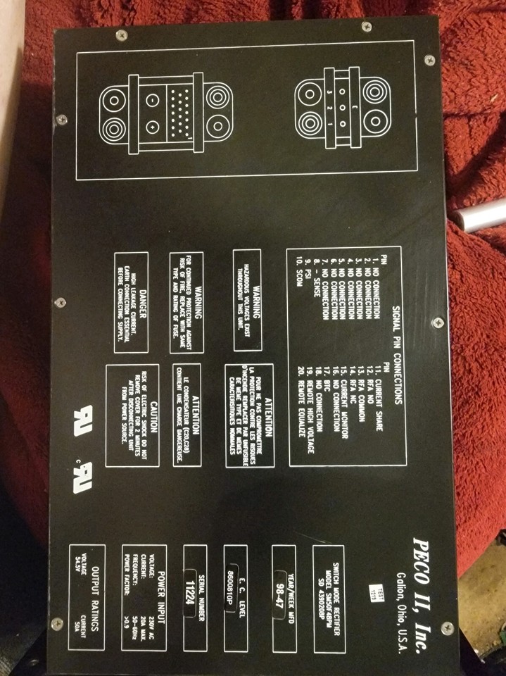 PECO II SWITCHMODE RECTIFIER SM50F48PM | eBay