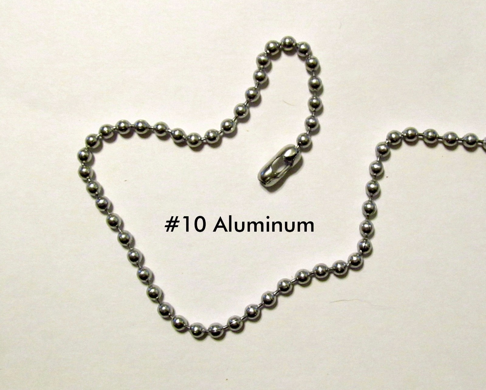 Aluminum #3, #6 & #10 Ball Chain Bracelets & Necklaces Various Sizes w ...