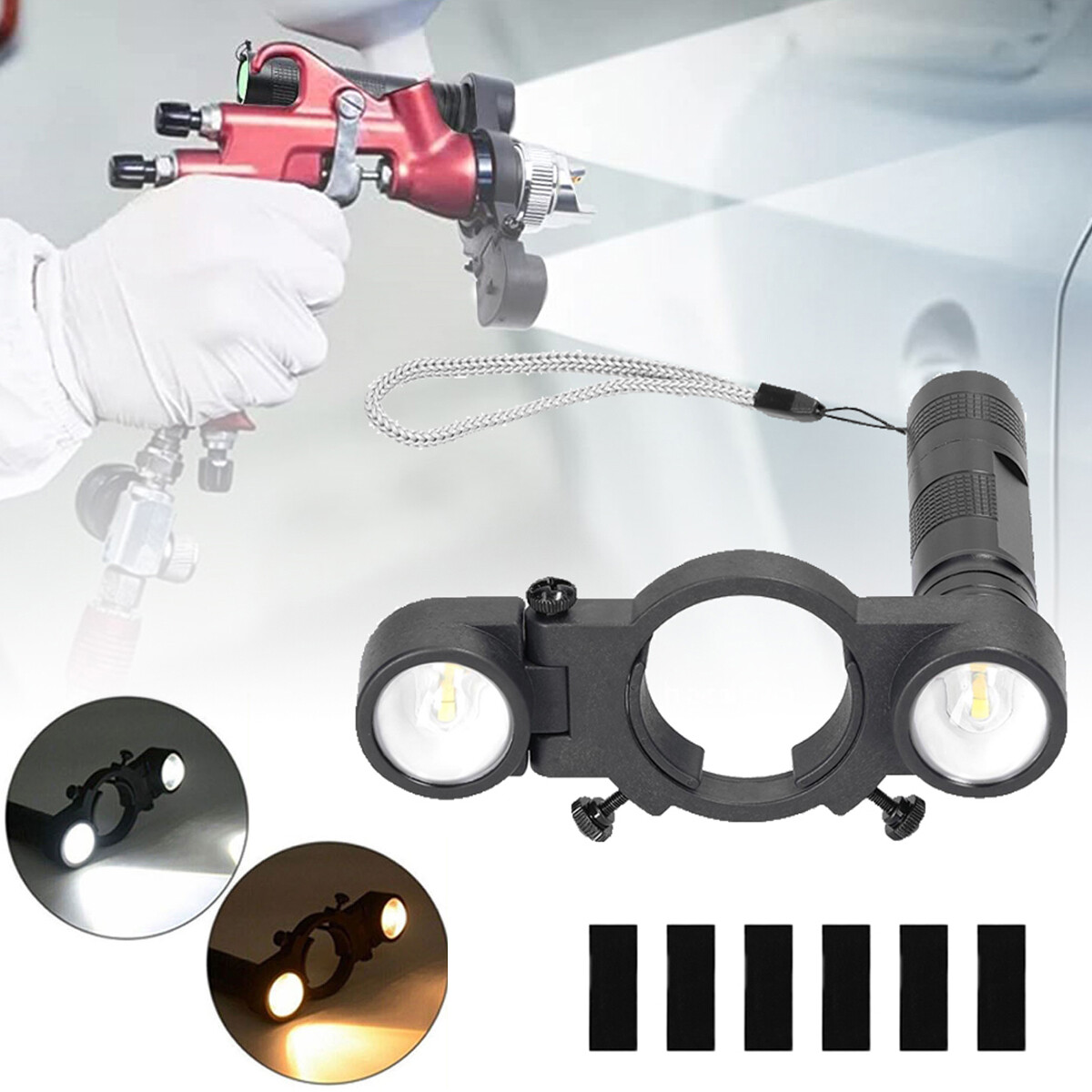Spray Gun LED Light Adjustable Universal For All Spray Guns Night ...