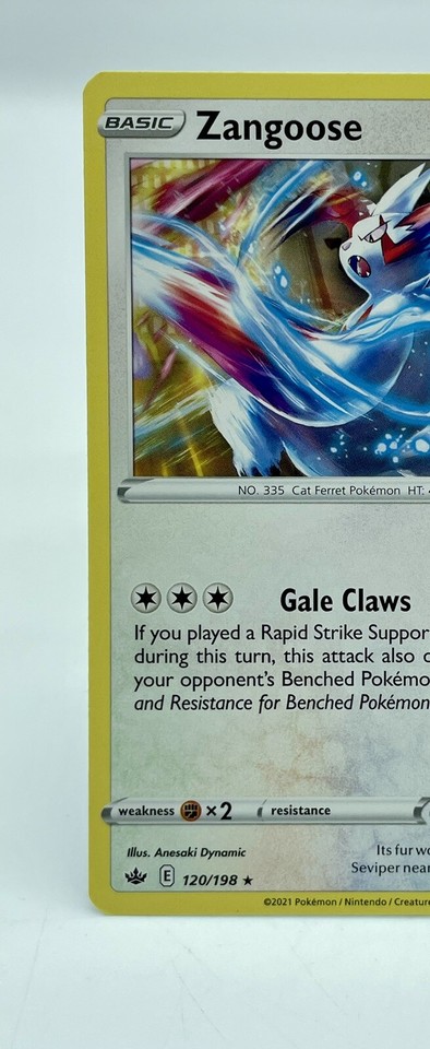 Zangoose 120/198 Rapid Strike Chilling Reign Non-Holo Pokémon TCG Mint ...