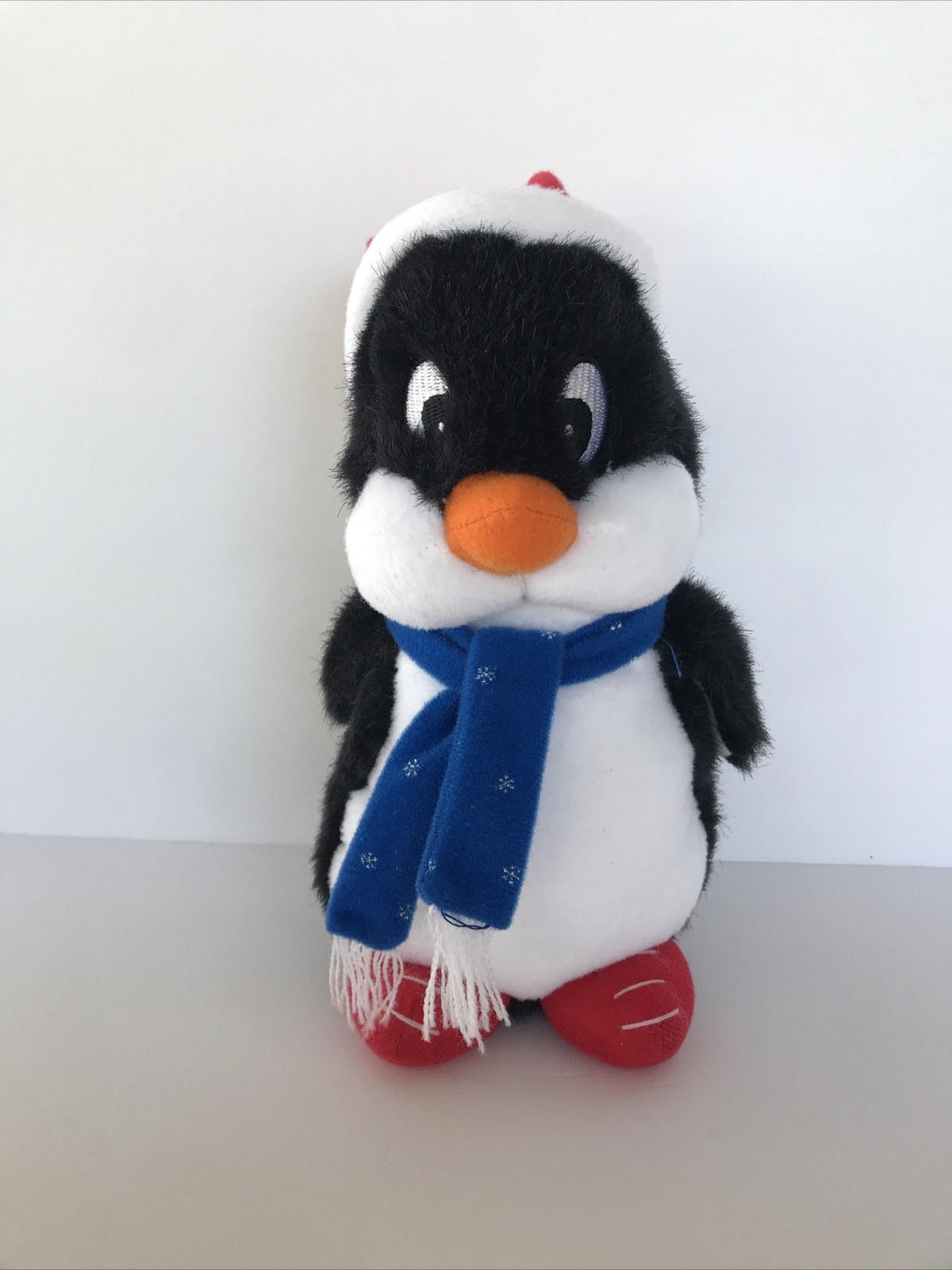 Geo-Pals Christmas Penguin Plush Stuffed Animal Santa Hat Snowflake ...