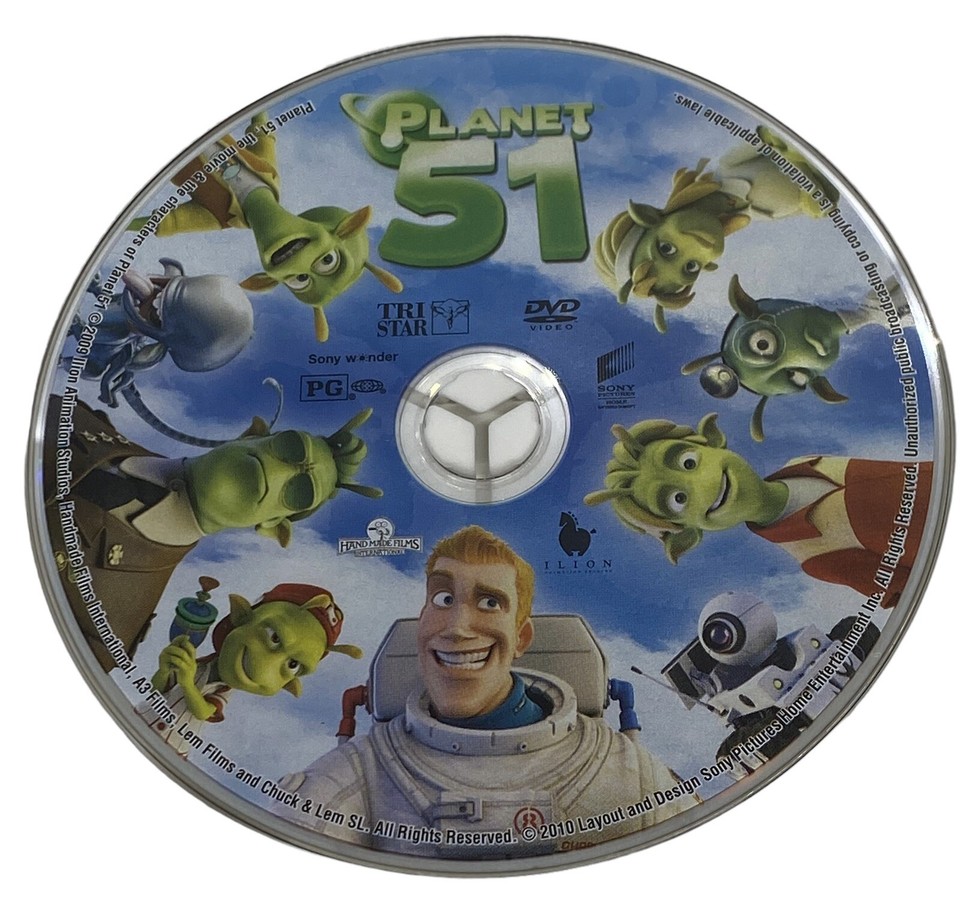 Planet 51 - Family Animation starring Dwayne Johnson DVD 2009 TRI STAR ...