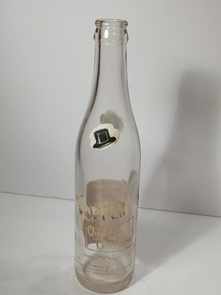RARE VINTAGE TOPPER SODA BOTTLE ACL SODA BOTTLE PORT HURON MICHIGAN ...