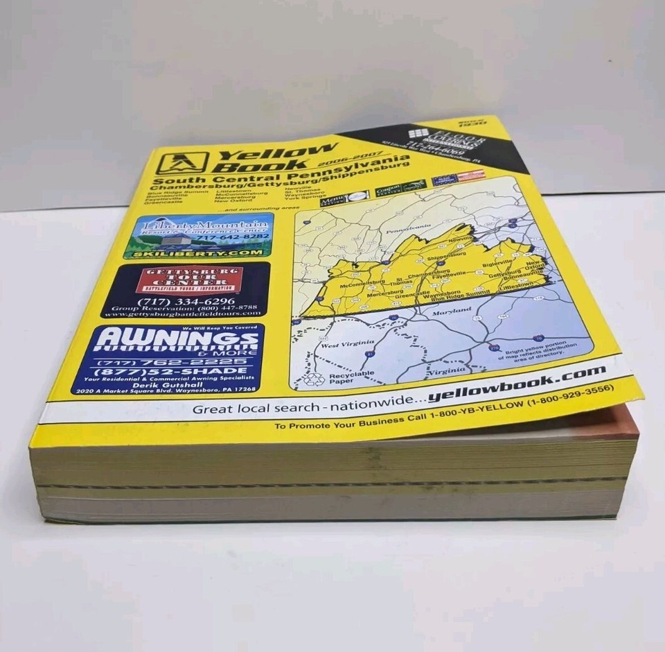 2006-2007 Yellowbook South Central PA Yellow Phone Book Directory Chambersburg | eBay