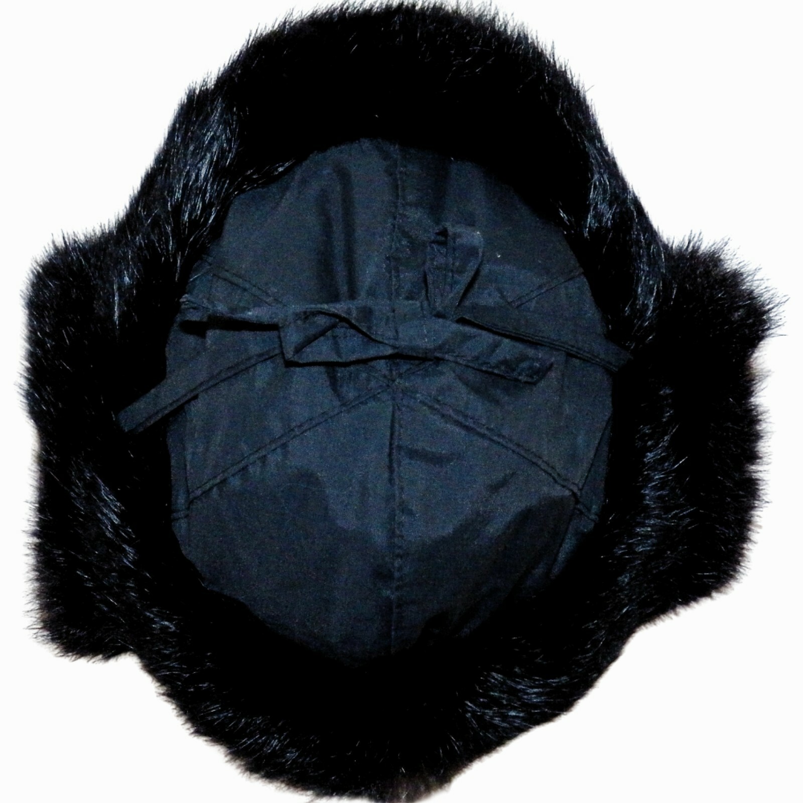 Black Nylon Genuine Canadian Fox Fur Insulated Ushanka Hunter Trapper ...
