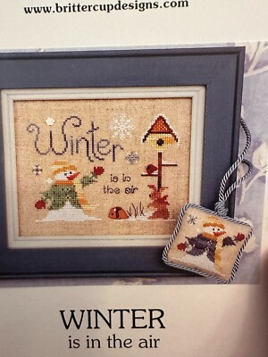 Brittercup Designs WINTER IS IN THE AIR Cross Stitch Chart & Scissors ...