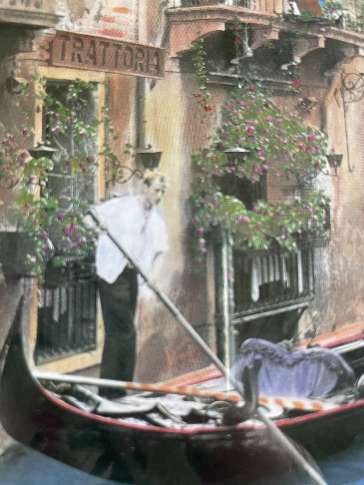 Martin Roberts red Row boat hand signed painting. | eBay