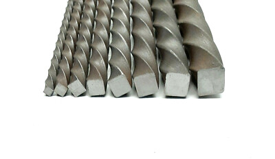 Mild Steel Twisted Square Bar Spiral Engineering Metal Rod Spacer 6mm ...