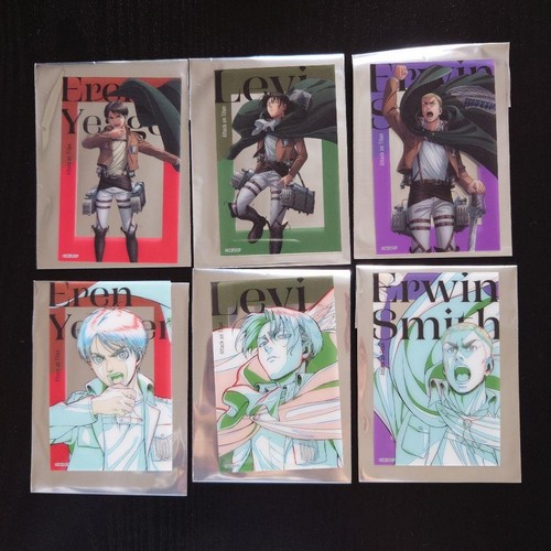 Attack on Titan Clear Trading Cards Set of 6 Wit Studio Illustrated ...