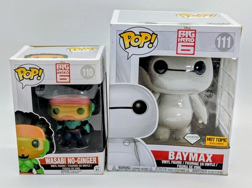 Funko Pop! Disney Big Hero 6 Wasabi no-Ginger #110 & Baymax Diamond ...