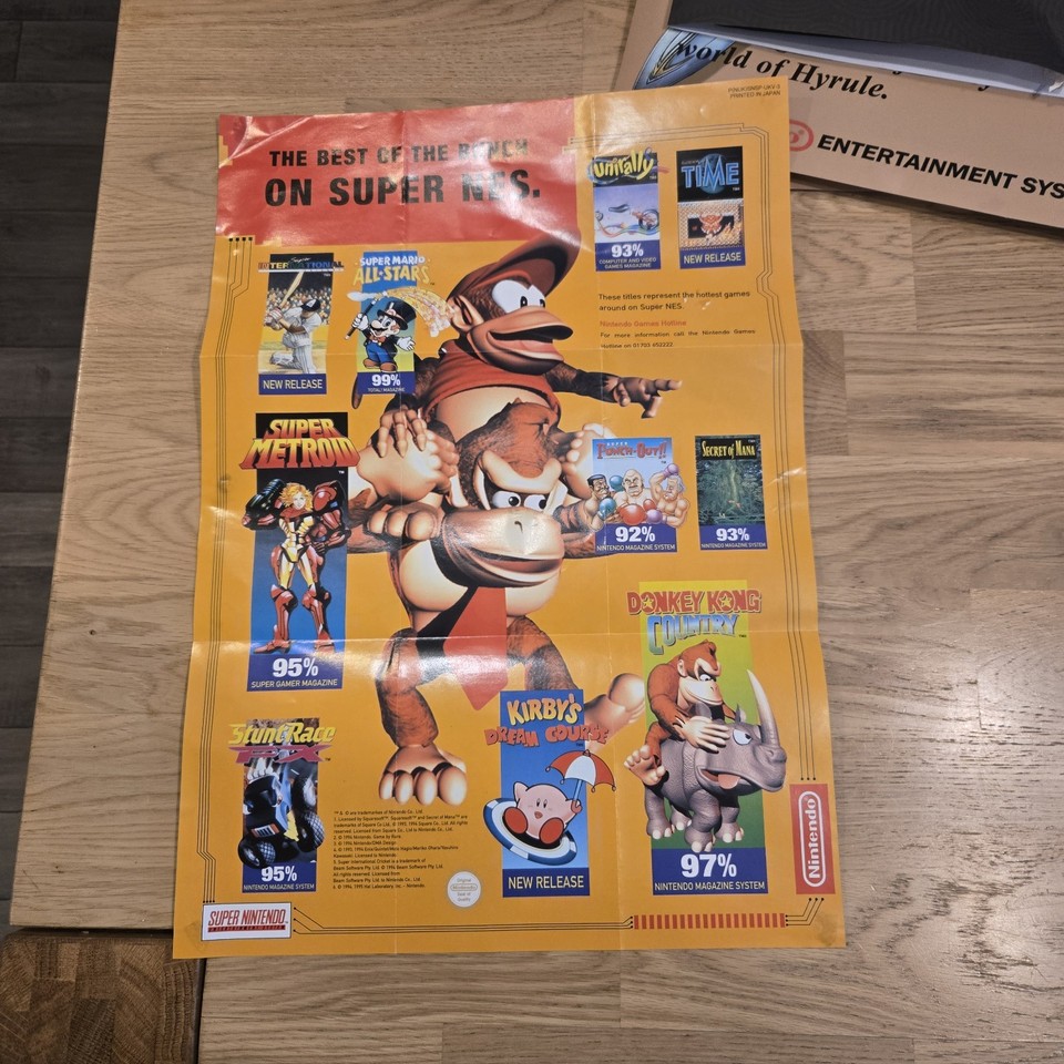 Video Game Poster/maps Bundle Sega Nintendo zelda megadrive snes ...