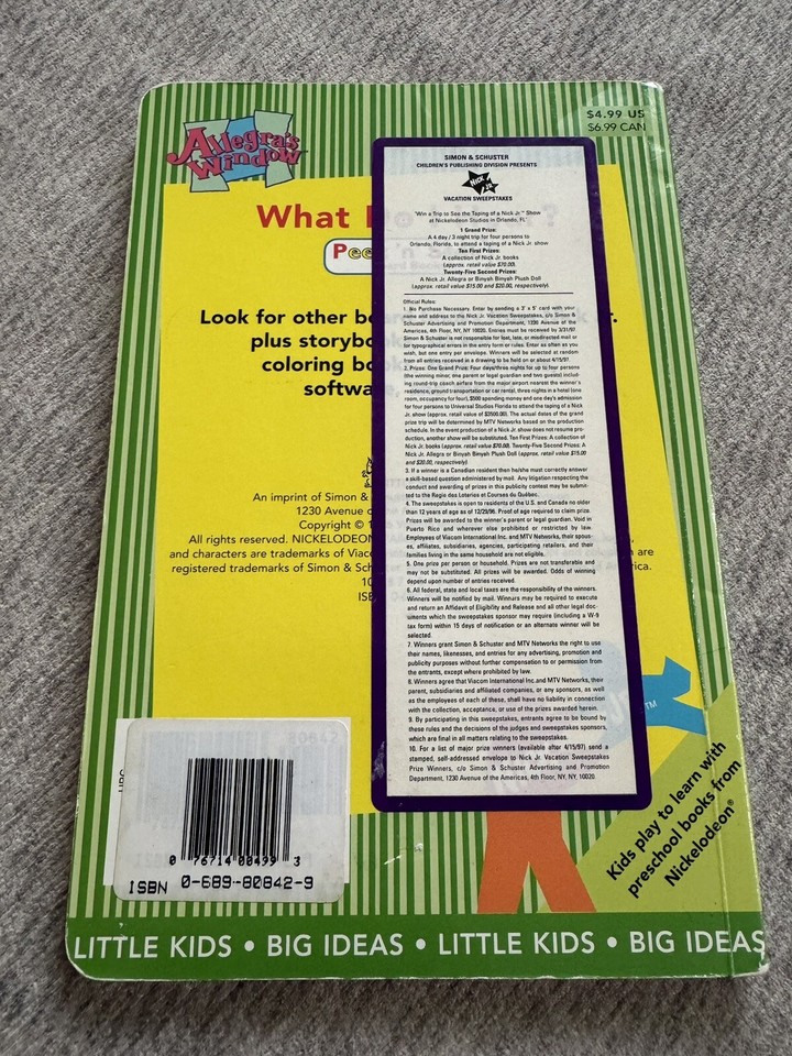 Vtg. Nick Jr. Allegra's Window "What Do I Hear" Board Book | eBay