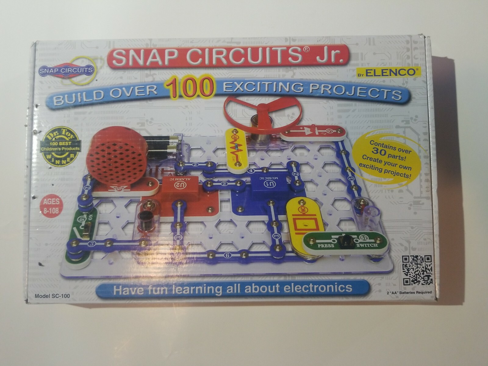 Elenco Snap Circuits Jr. SC-100 Electronics Discovery Kit STEM Tech ...