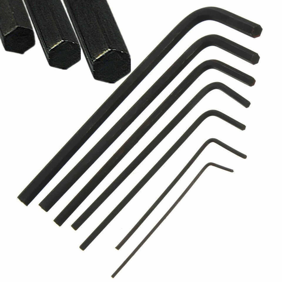Black Miniature Mini Hex Hex Key Allen Key Set 7Pcs Screwdriver Tool ...