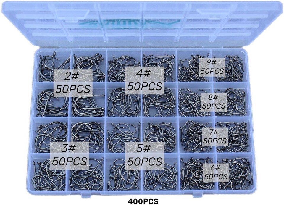 Fishing Hooks Freshwater Saltwater Fish Hooks Bulk Fishing Hooks Set ...