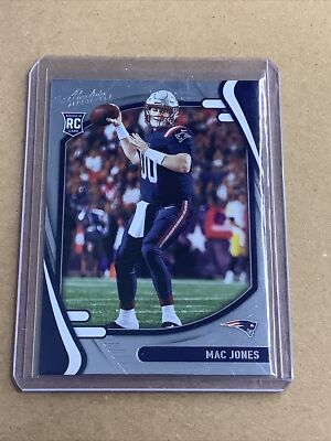MAC JONES ROOKIE CARD 2021 Panini Absolute Football NEW ENGLAND ...