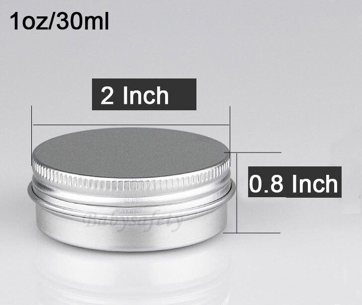 Aluminum Tin Screw Top Round Metal Container With Lid,Storage Jar ...