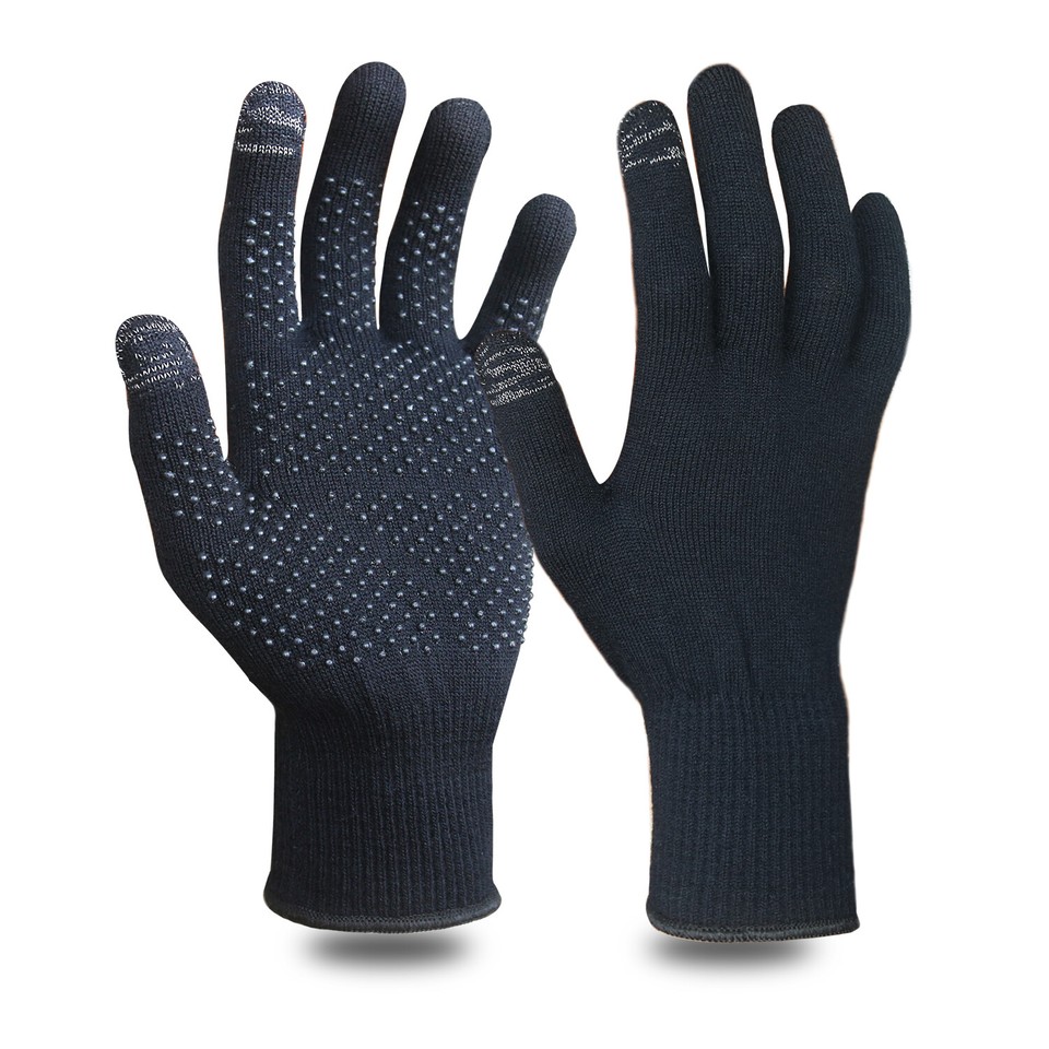 EvridWear Men Women Merino Wool Knit Liner Gloves Finger/Fingerless ...