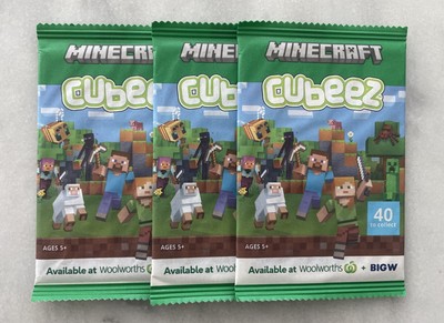 Four Minecraft Cubeez 2025 Woolworths Brand New Sealed Unopened Packs ...