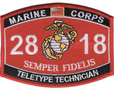 4.5" MARINE CORPS MOS 2818 TELETYPE TECHNICIAN EGA EMBROIDERED PATCH | eBay