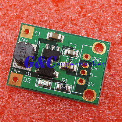 5PCS DC-DC Boost Converter Step Up Module 1-5V to 5V 500mA 600mA Max ...