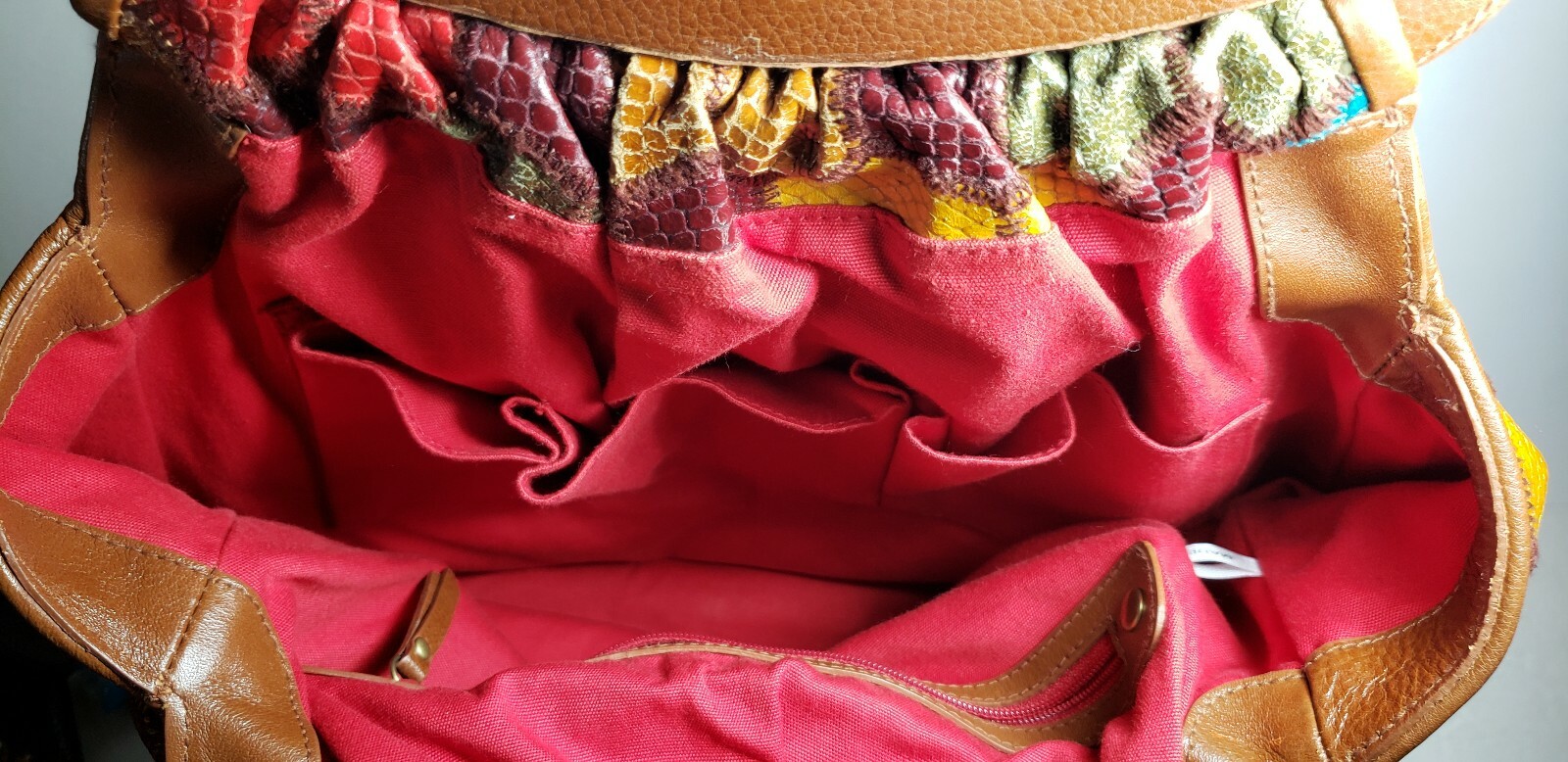 ISABELLA FIORE RARE MULTICOLOR FLOWER POWER MARCIA STUDDED TASSELED ...