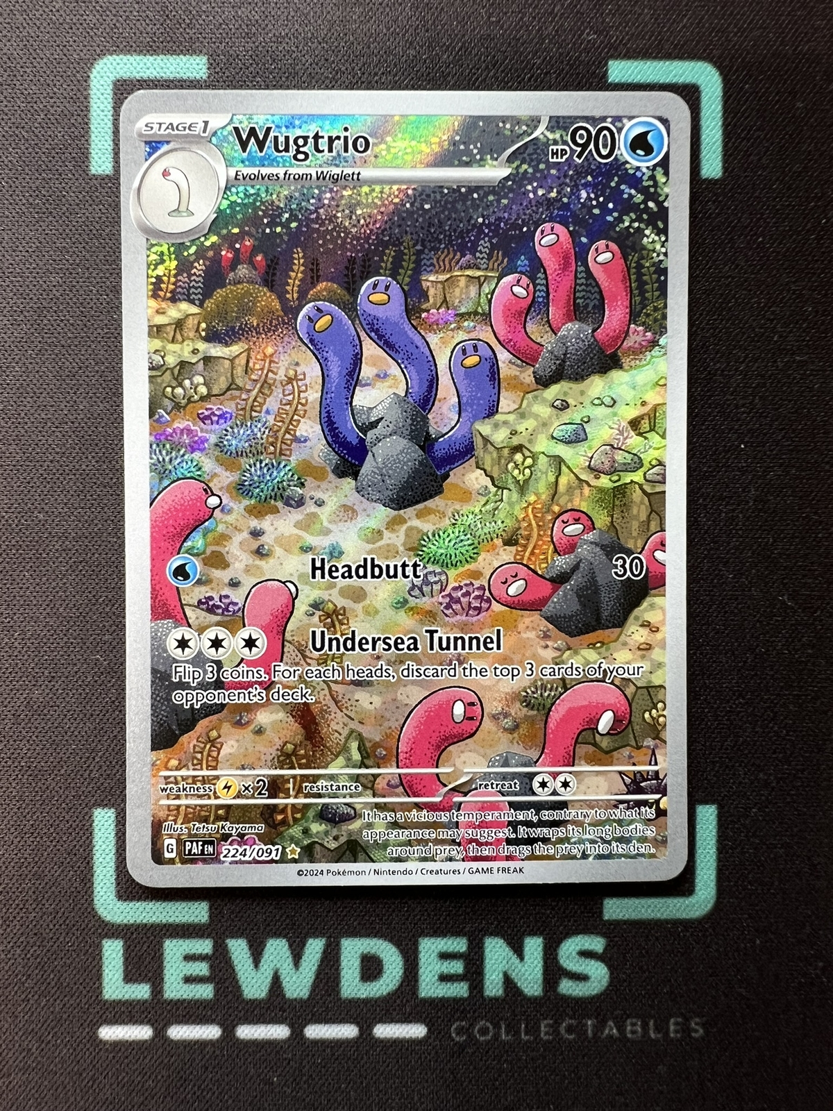 Wugtrio - 224/091 - Illustration Rare - Paldean Fates - Pokemon Card | eBay