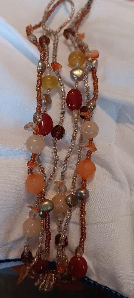 Lia Sophia Pumpkin Spice Necklace 16-18” Earrings Antique Goldtone ...