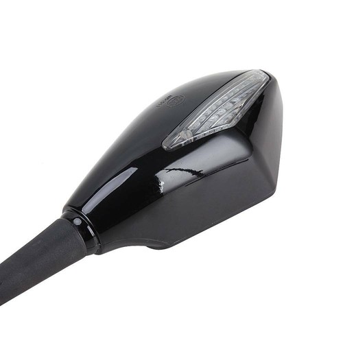 Motorcycle LED Arrow Turn Signal Rearview Side Mirror For Yamaha YZF R1 ...