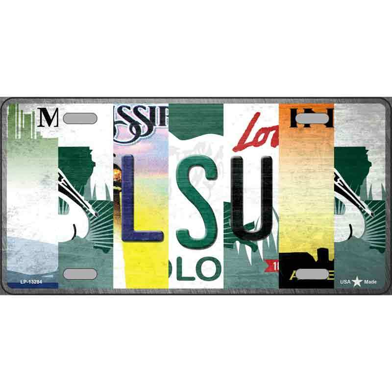 LSU Strip Art Novelty Metal License Plate Tag Tag LP-13284 | eBay