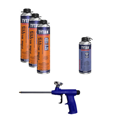 TYTAN Professional Fire Block 113 24 oz. Gun Foam (3 Can Kit) | eBay