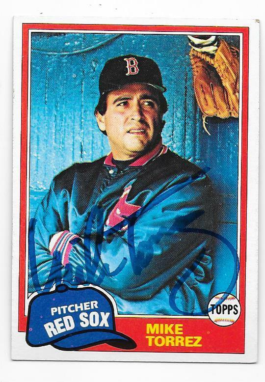 MIKE TORREZ 1981 TOPPS AUTOGRAPHED SIGNED # 525 RED SOX | eBay
