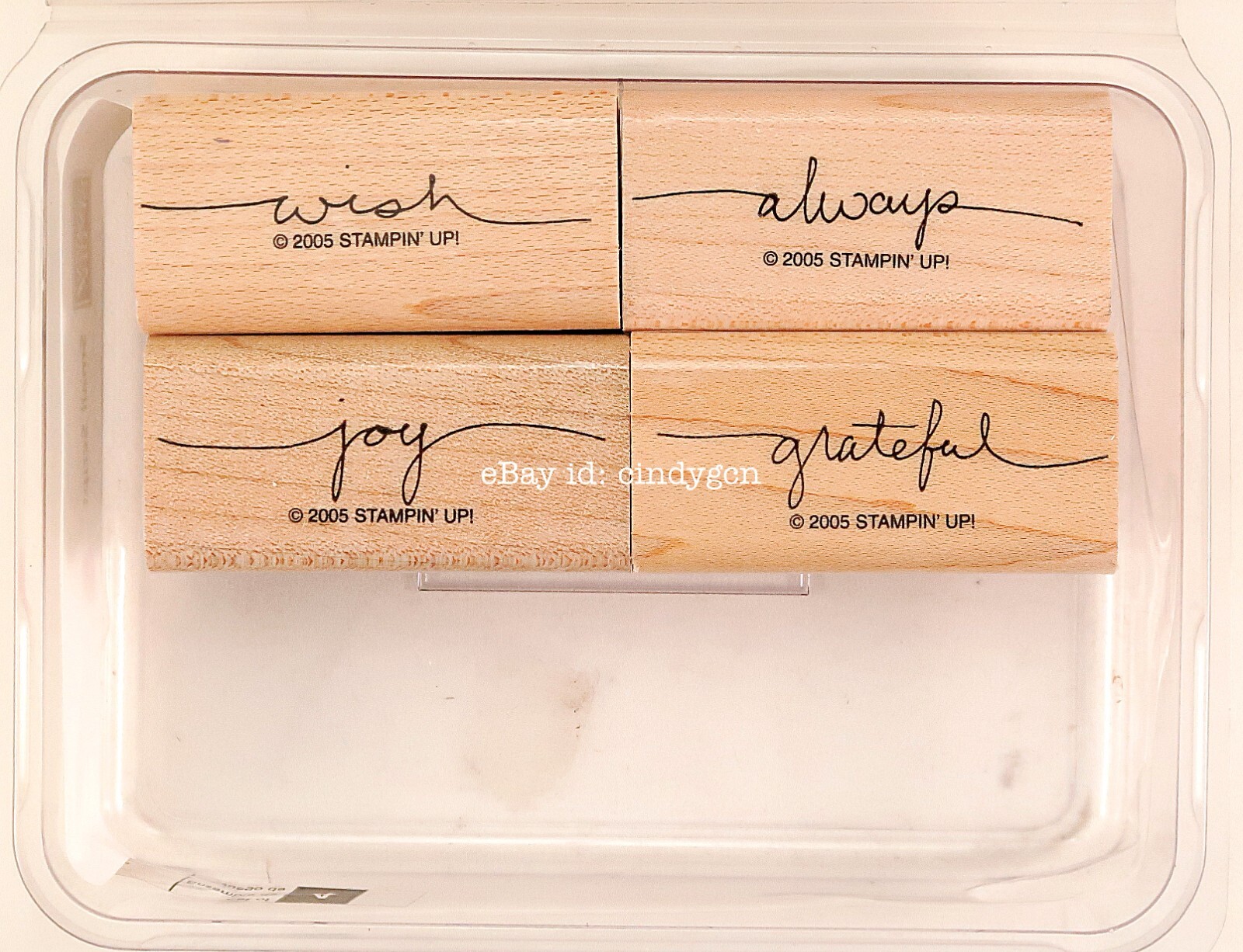 Stampin' Up! Small Script Stamp Set, Set of 4 #14a | eBay