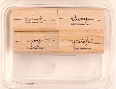 Stampin' Up! Small Script Stamp Set, Set of 4 #14a | eBay