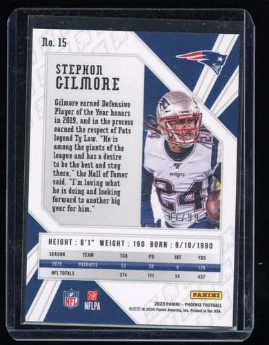 2020 Panini Phoenix - Stephon Gilmore #15 Orange /99 for sale online | eBay