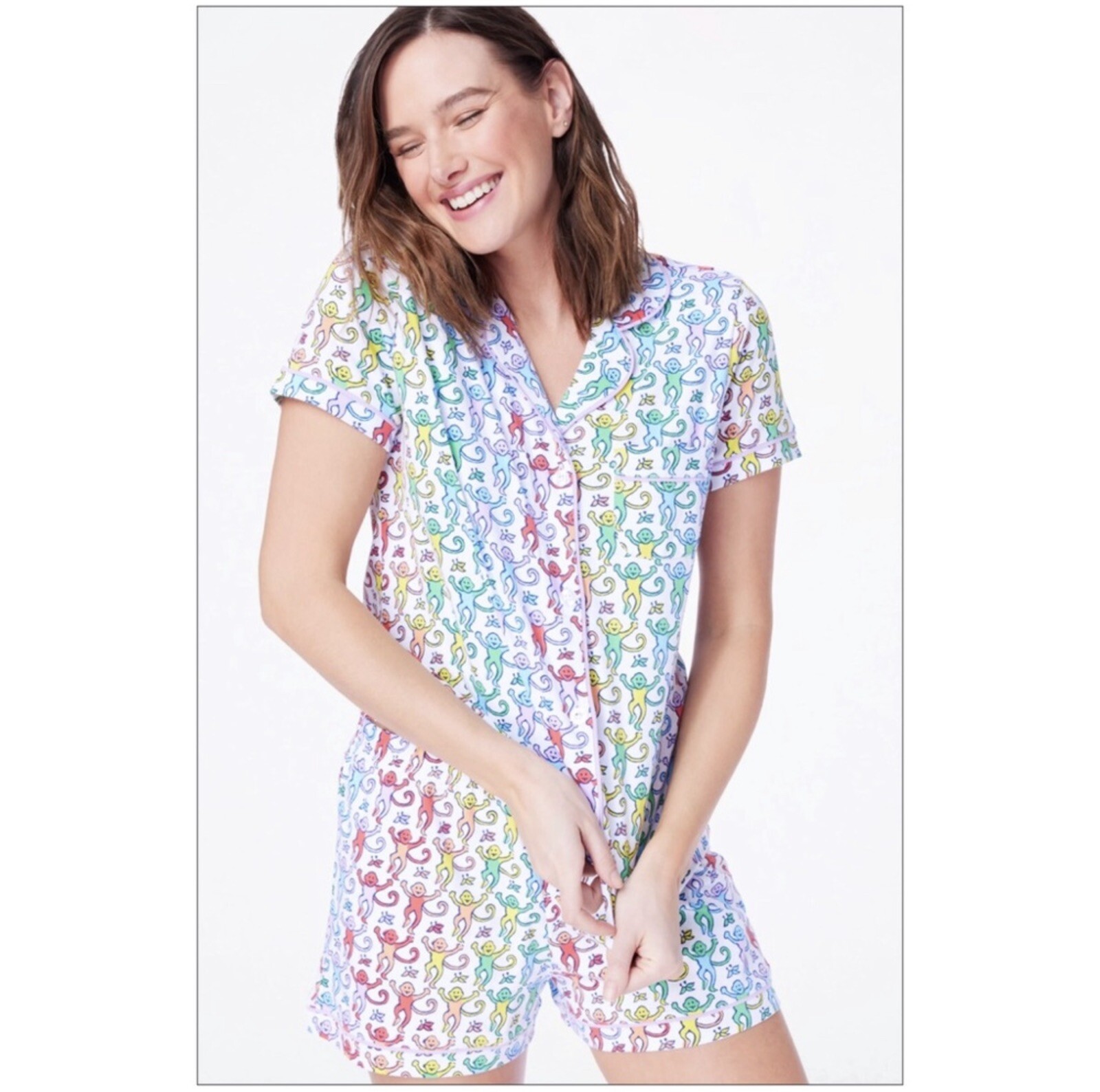 NWT Roller Rabbit Disco Monkey Polo Pajamas Large | eBay