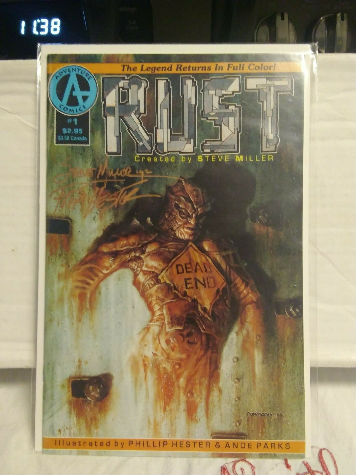 Autographed Rust # 1 Comic 1st App Spawn 1992 Signed Phillip Hester ...