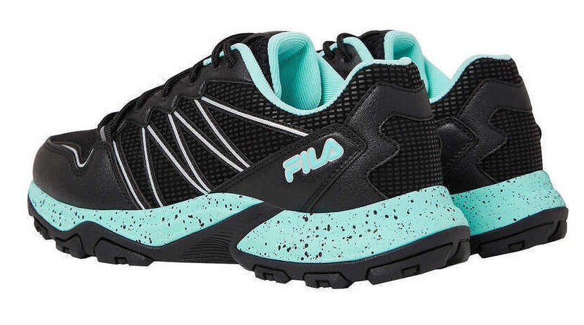 Fila Women's Quadrix Athletic Sneaker Trail Shoe Black/Mint Green ...
