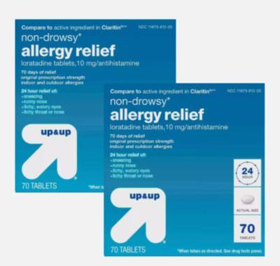 Up & Up Allergy Relief Non-Drowsy 70 Tablets (2 Packs) | eBay