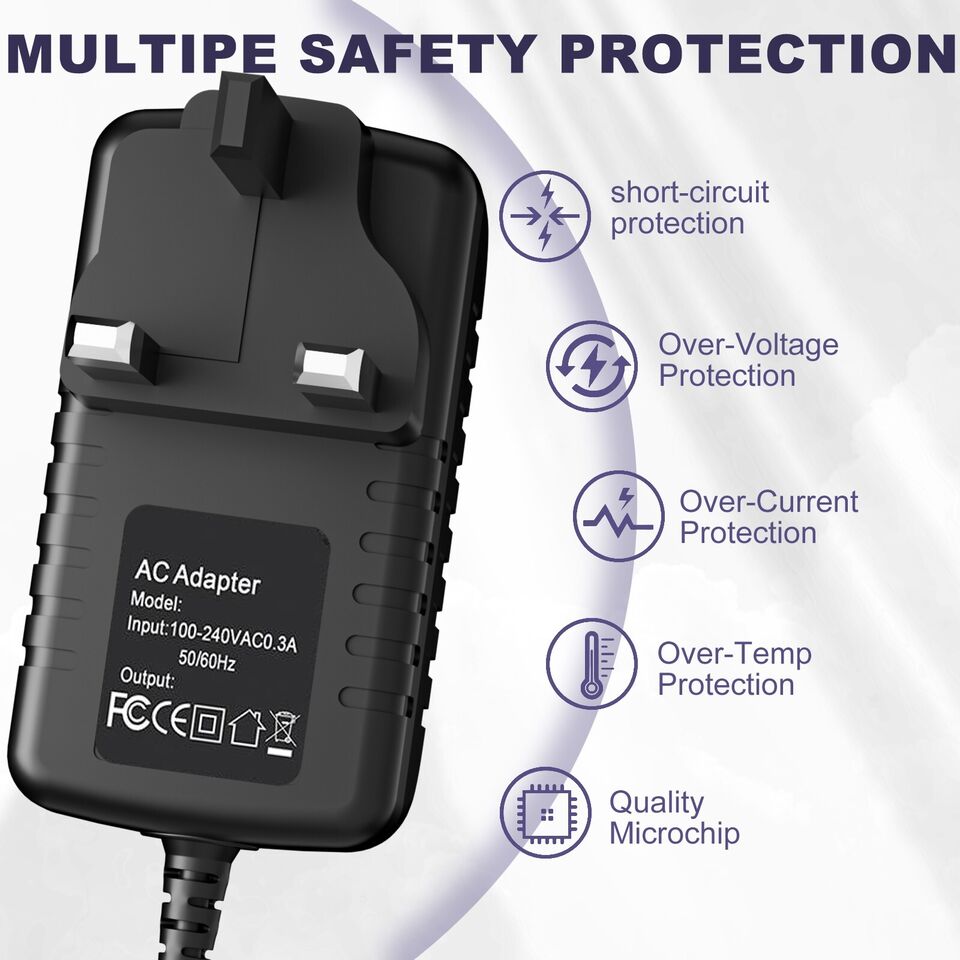 12V 2A Jump Start Power Pack Charger Adaptor for Car Battery Starter ...